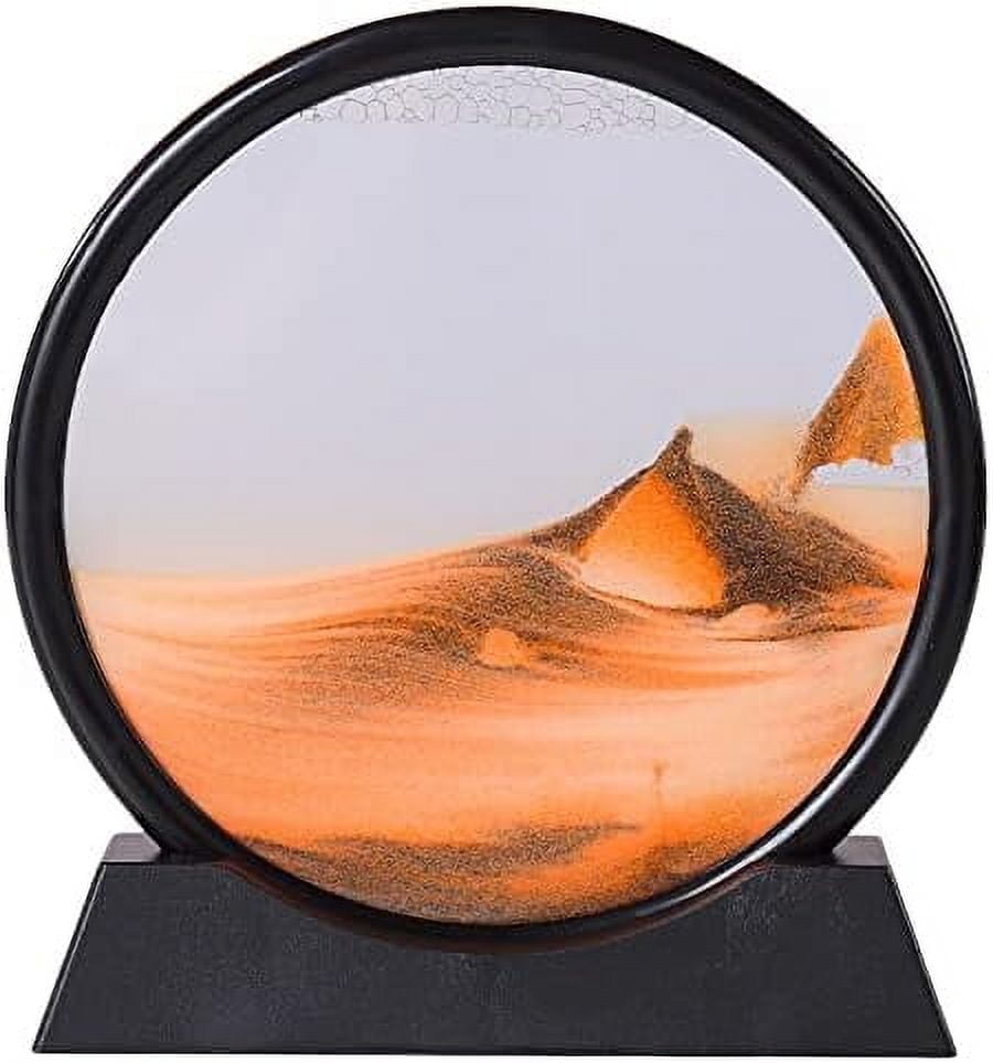 Moving Sand Art Picture,Quicksand Painting Round Glass Sandscapes 3D ...