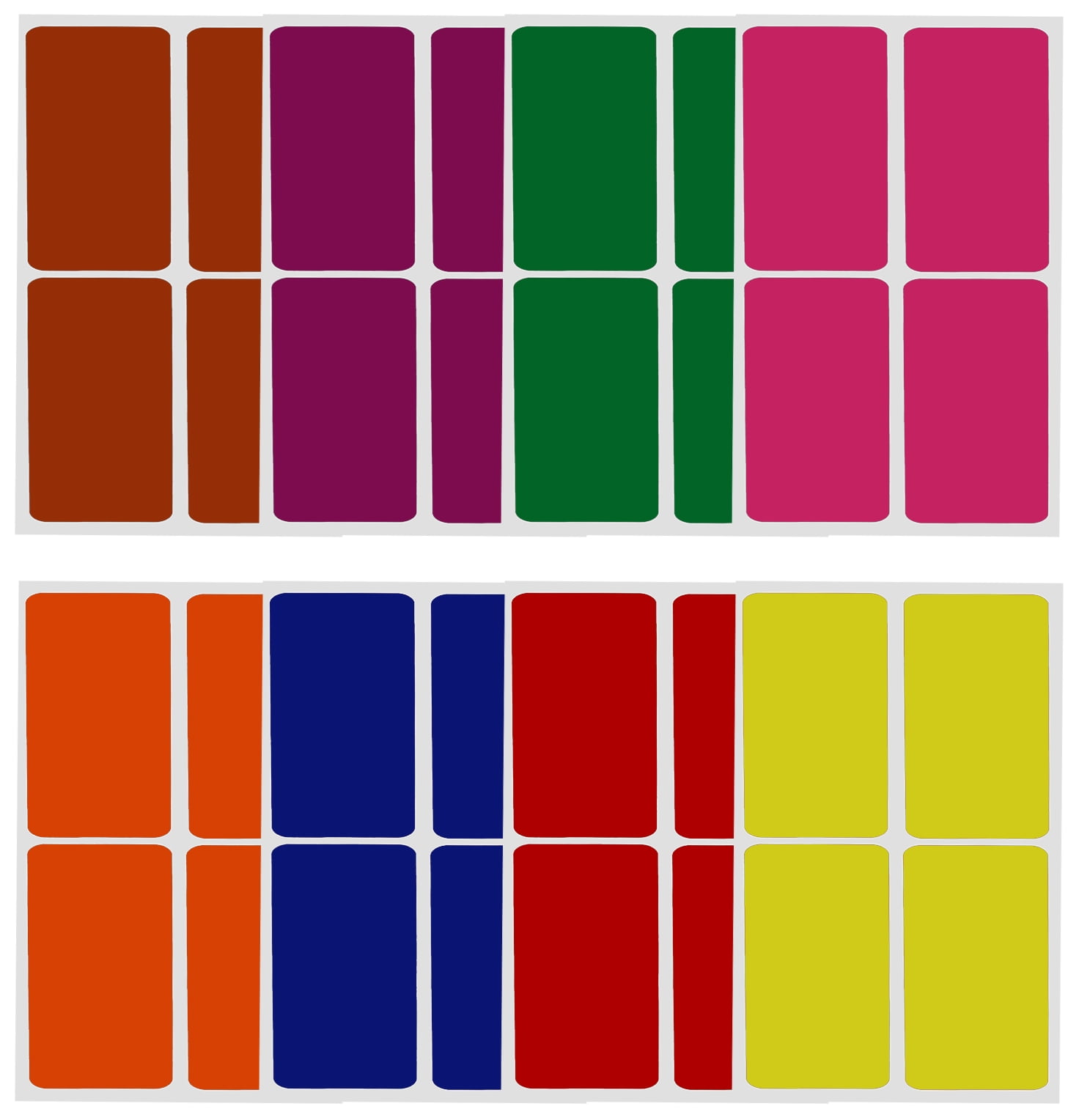 Moving Sticker Color Code Labels in 8 Assorted Colors 3 x 2 Labels (7.5 ...
