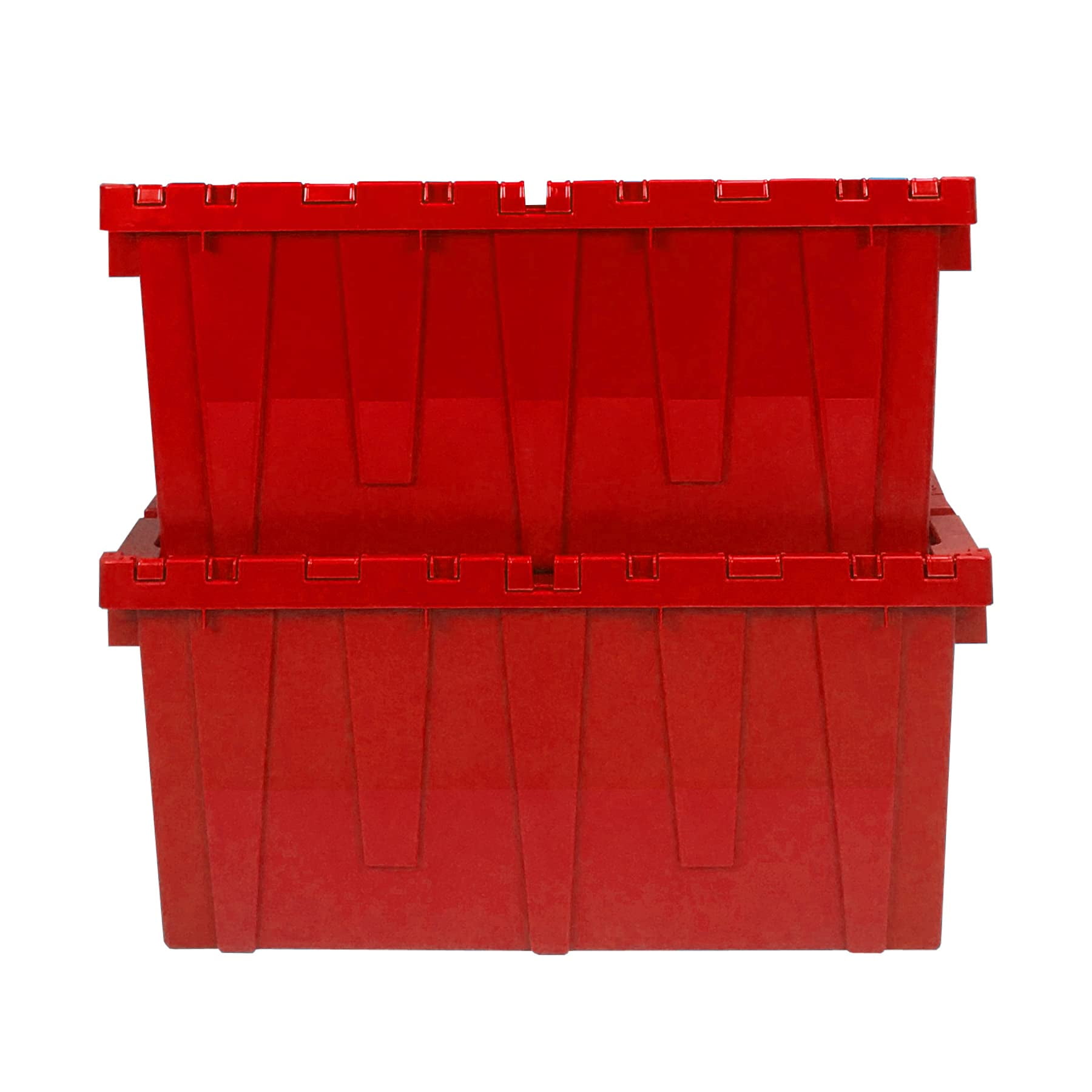 Moving Storage Crates 2 Pack, Large Plastic Tote Bins for Home Garage ...