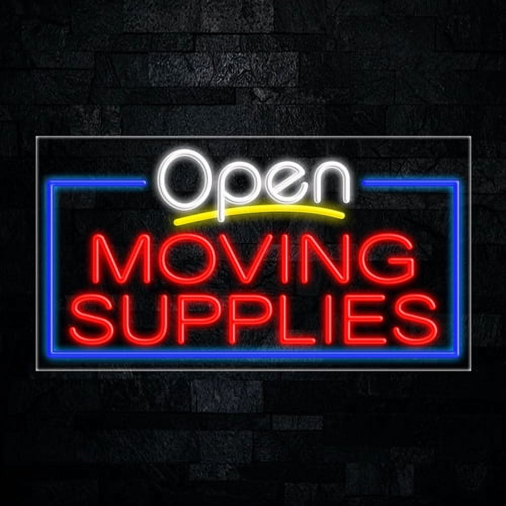 Moving Supplies LED Neon Sign 33"L x 18"H #35800 - Walmart.com