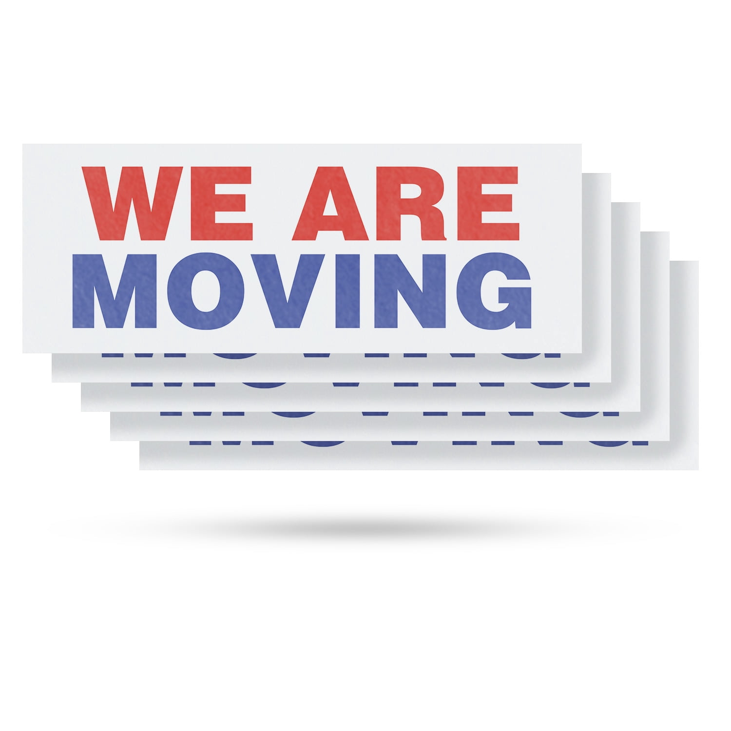 We Are Moving Vinyl Decal 5 Pack of 12 Inch x 5 Inch Weatherproof Heavy ...