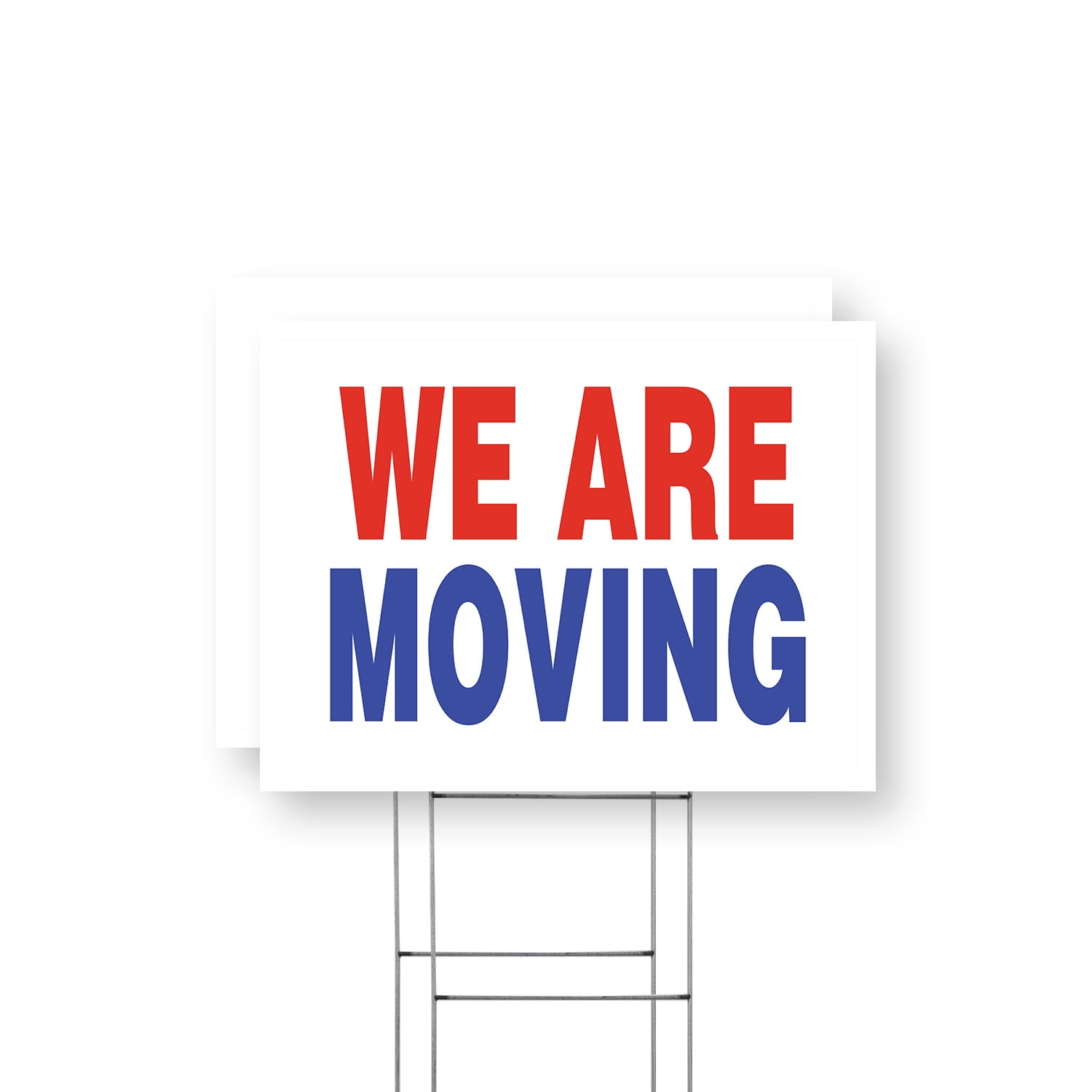 We Are Moving Yard Sign 2 Pack of 12 Inch x 16 Inch Single Sided ...