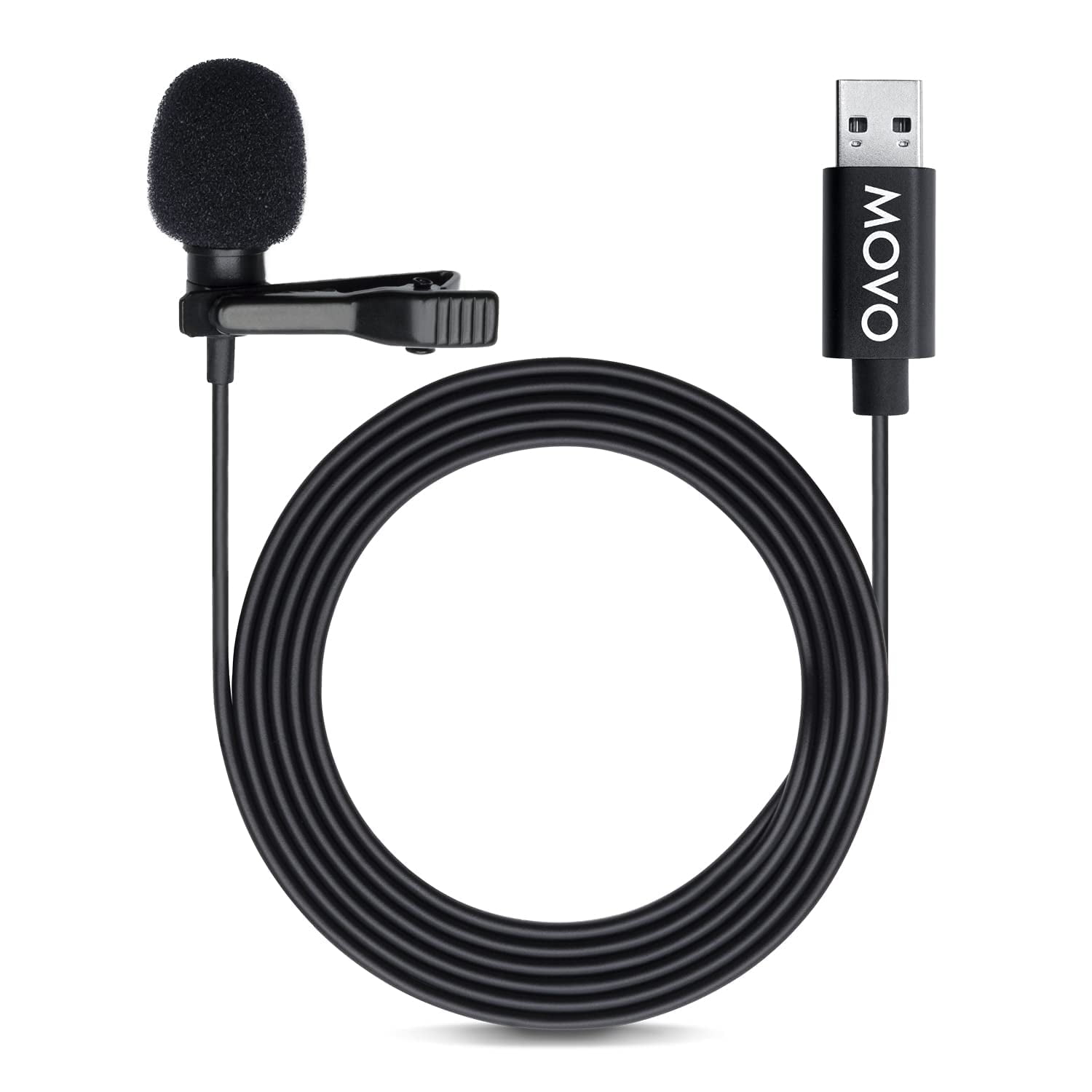 Movo M1 USB Lavalier Lapel Clip-on Omnidirectional Condenser Computer ...