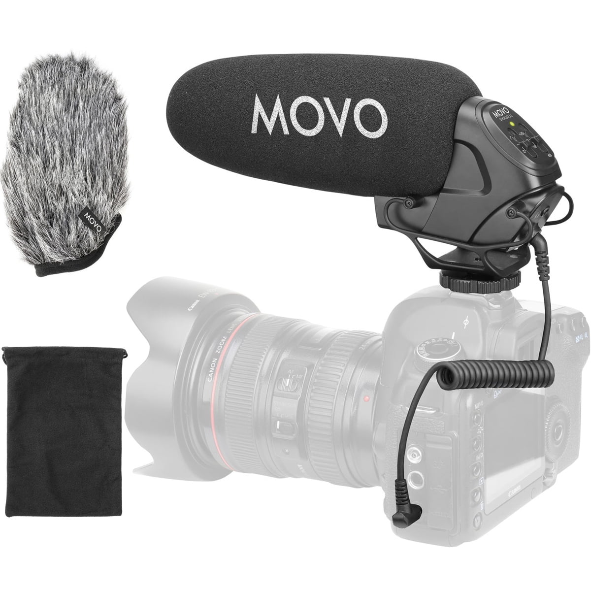 Movo Photo VXR3031 Supercardioid On-Camera Shotgun Microphone with 2 ...