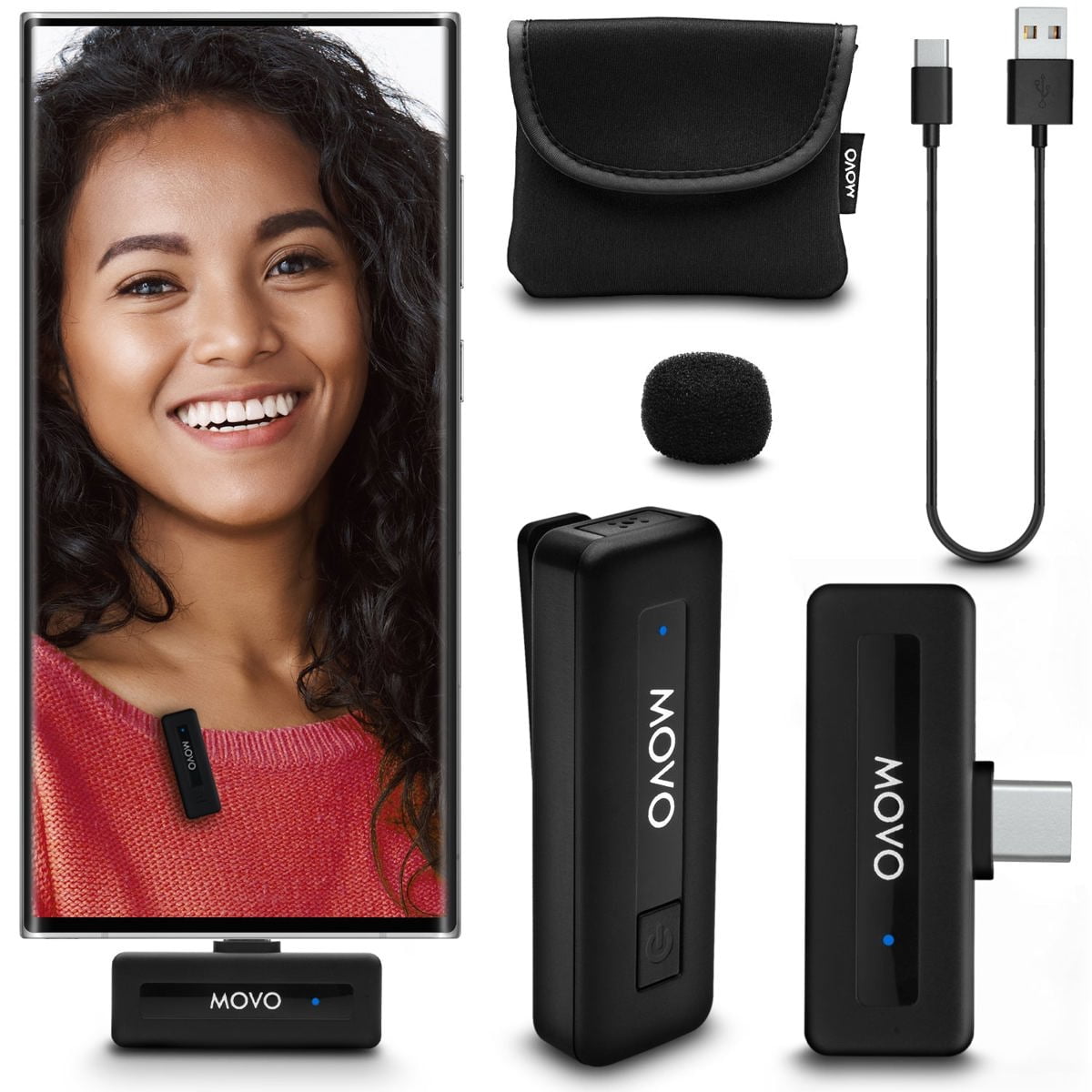 Movo Photo Wireless-MINI-UC Ultra-Compact Microphone System with ...