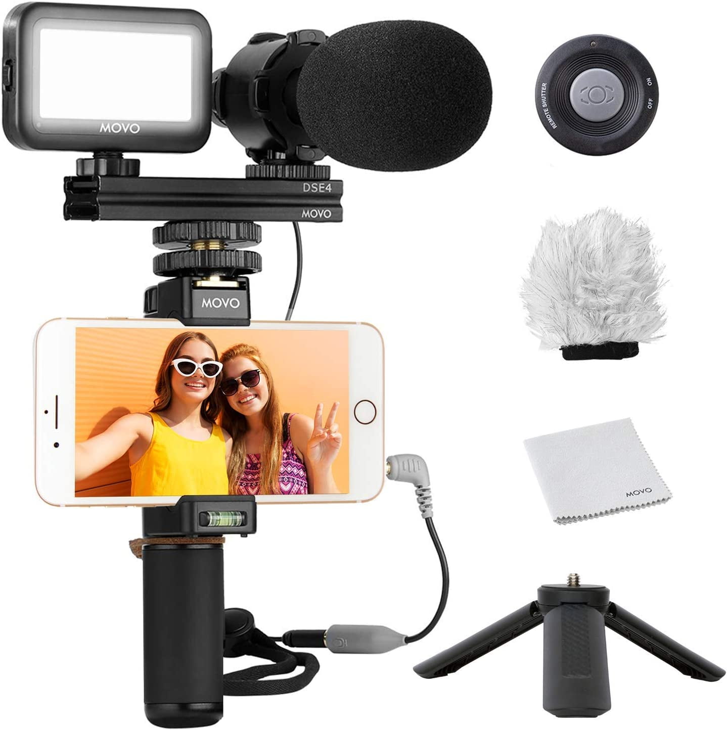 Movo Tripod Vlog Kit V7 - YouTube Starter Kit with Tripod, Grip, Stereo ...