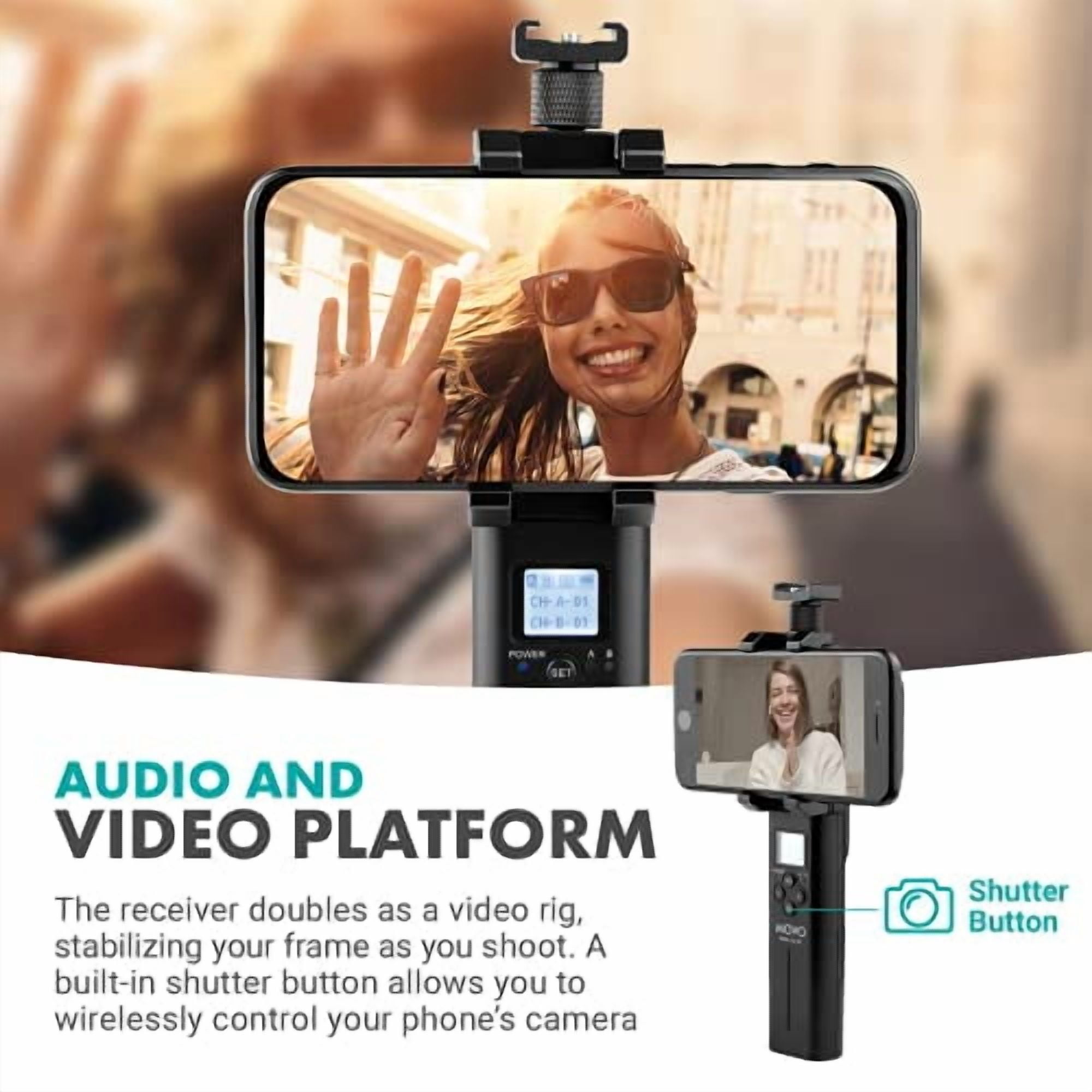 Movo Wireless Lavalier Microphone System for Smartphones - Handheld ...
