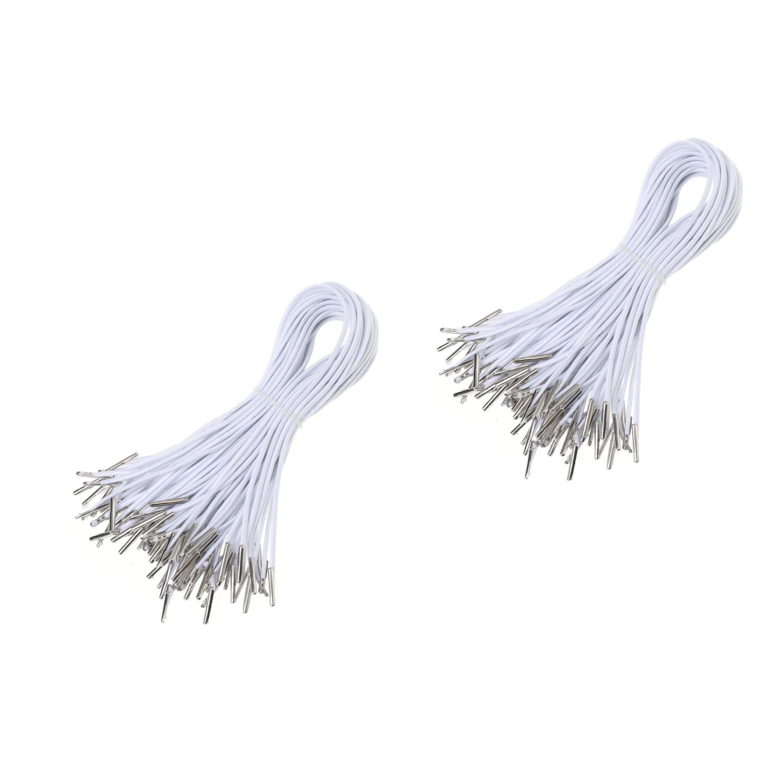 Movtotop 100pcs Elastic Barbed Cords Elastic Loop Stretch Round String ...