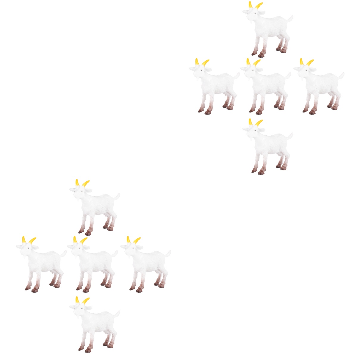 Movtotop 10pcs Simulation PVC Farm Animals Goats Lambs White Sheep ...
