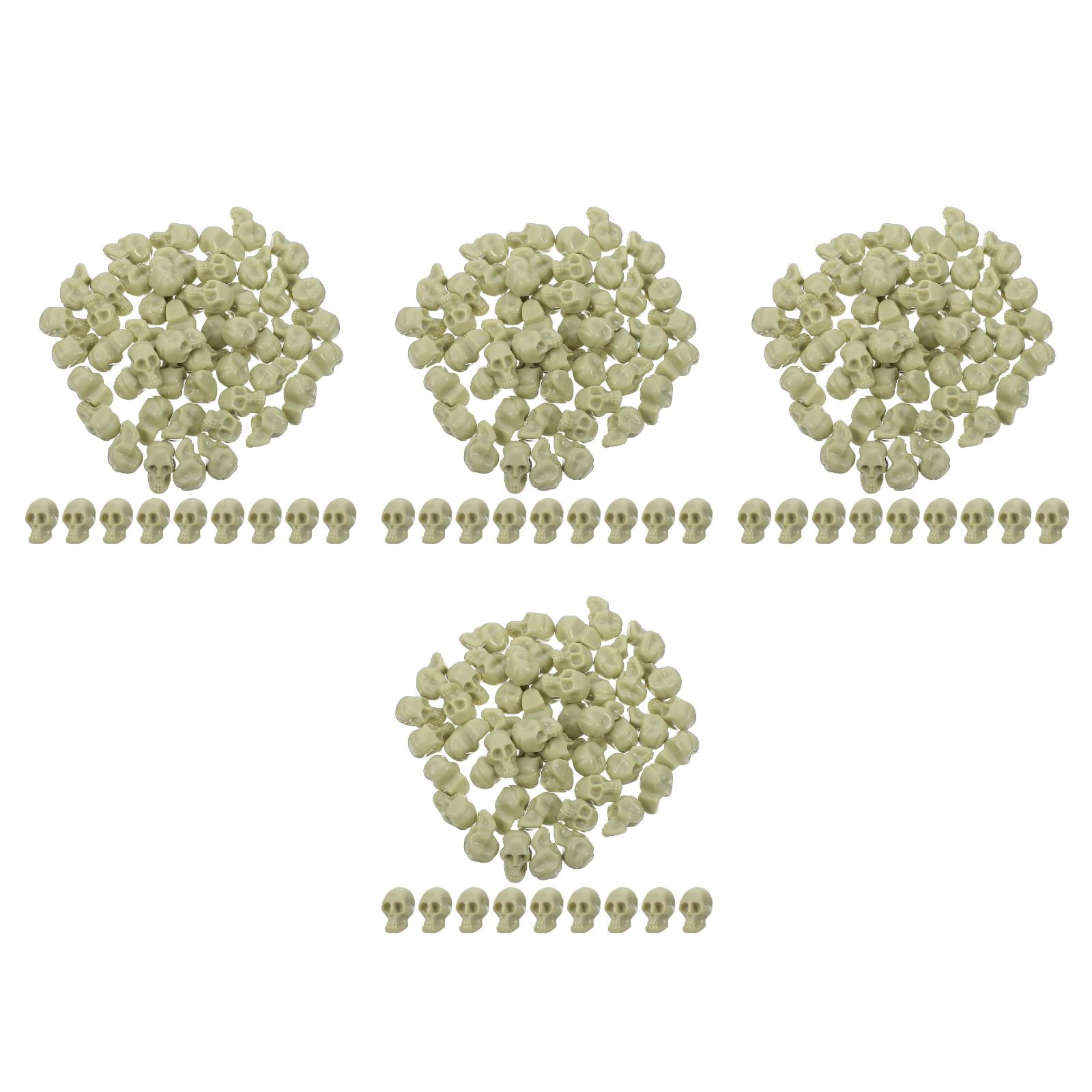 Movtotop 200pcs Halloween Mini Plastic Skull Heads Miniature Skulls ...