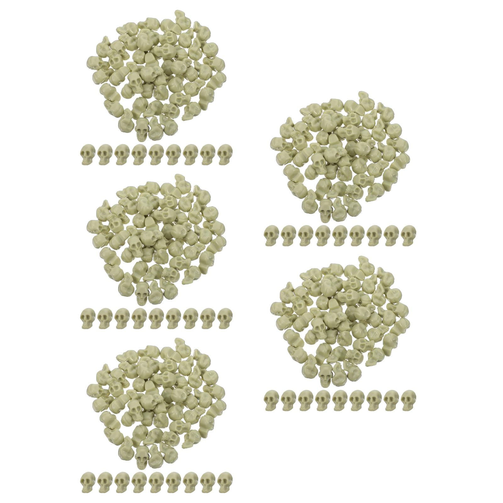 Movtotop 250pcs Halloween Mini Plastic Skull Heads Miniature Skulls ...