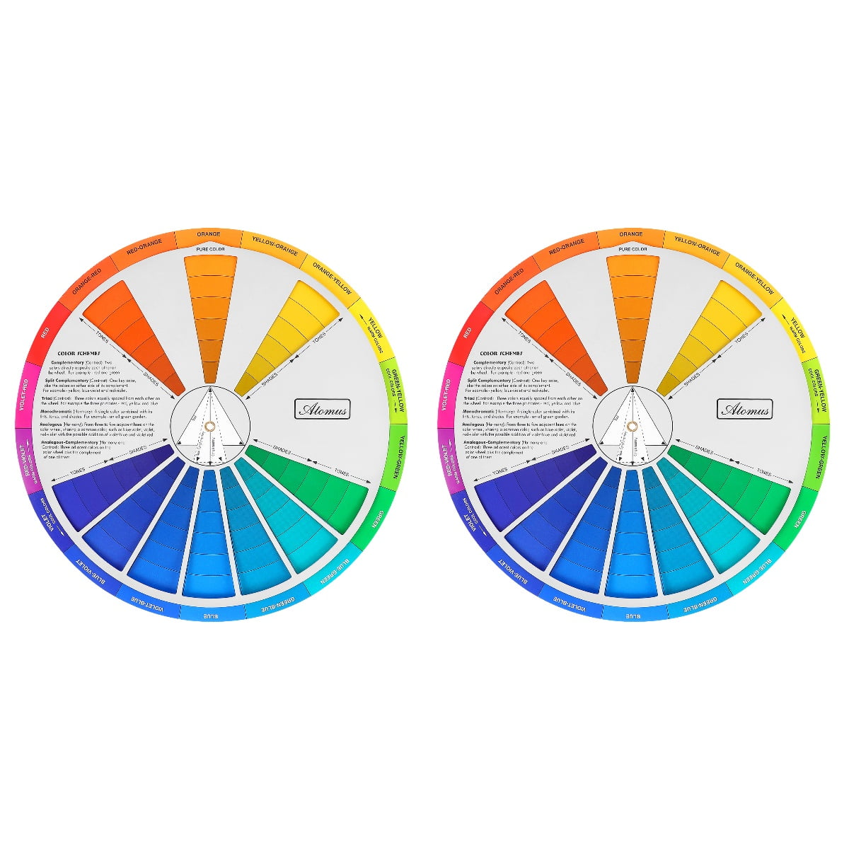 Movtotop 2pcs HEALIFTY Color Wheel Small Color Mixing Guide Standard ...