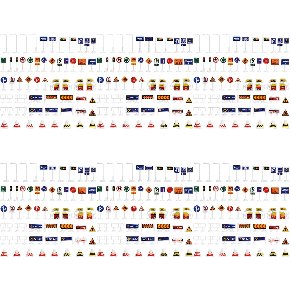 Movtotop 336pcs Play Traffic Signs Street Road Signs Road Signal Toys ...