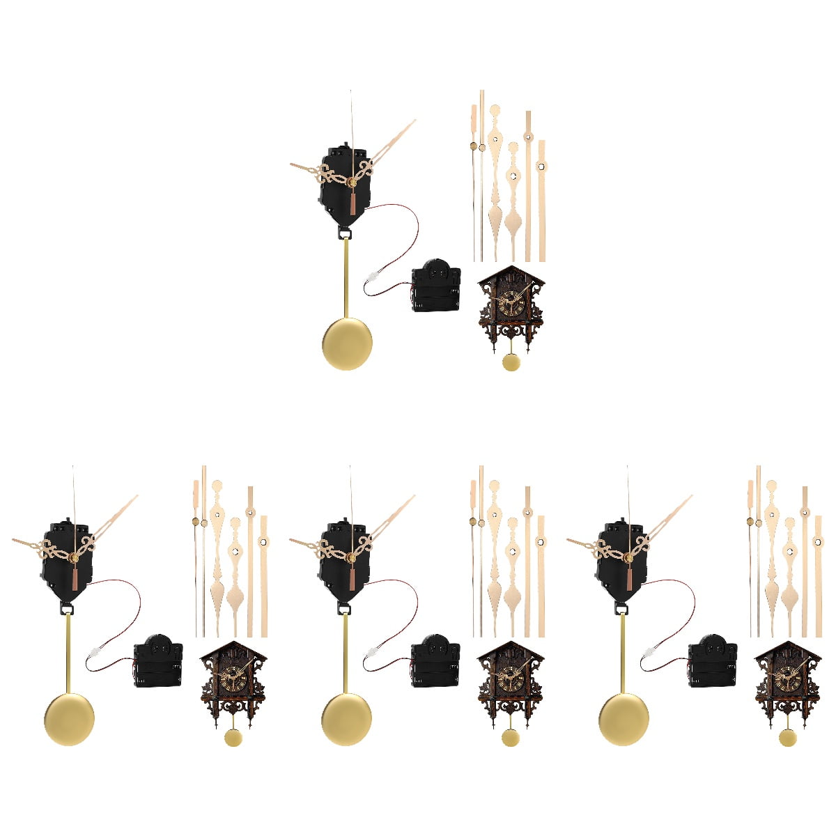 Movtotop 4 Sets Diy Wall Clock Mechanism Kit Clock Pendulum Clock Hands ...