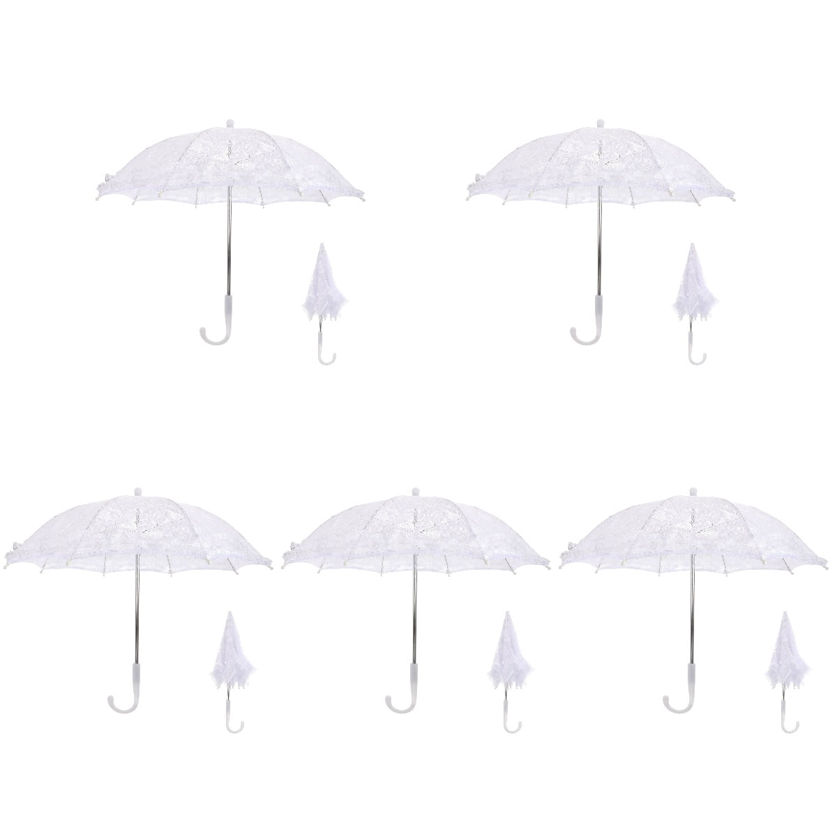 Movtotop 5pcs Lace Umbrella Scene Props Lace Parasol Umbrella for ...