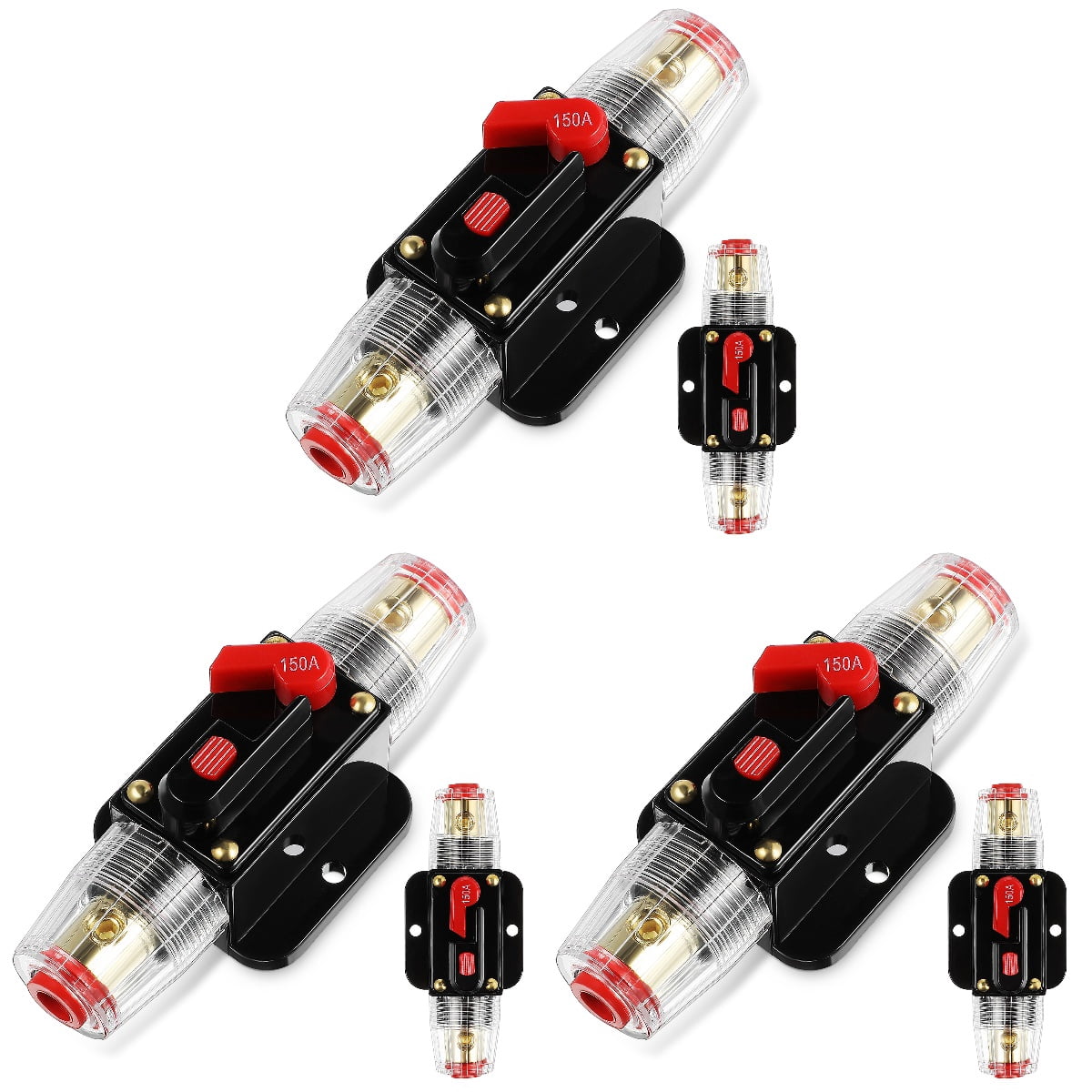 Movtotop 6pcs Manual Current Reset Car Speaker Fuse Holder Overload ...