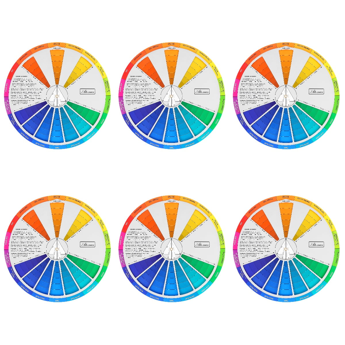Movtotop 6pcs HEALIFTY Color Wheel Small Color Mixing Guide Standard ...