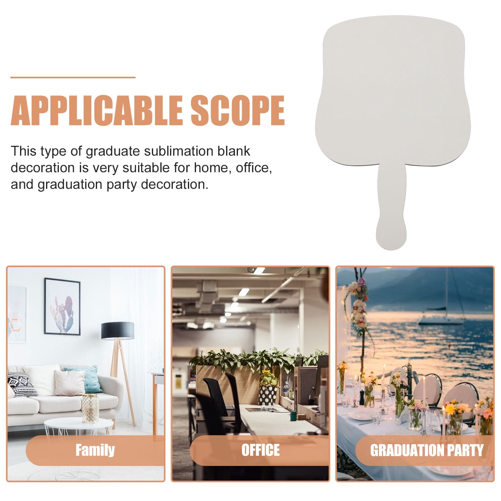 Amosfun Graduation Blank Wooden Sign for DIY Sublimation Decoration ...