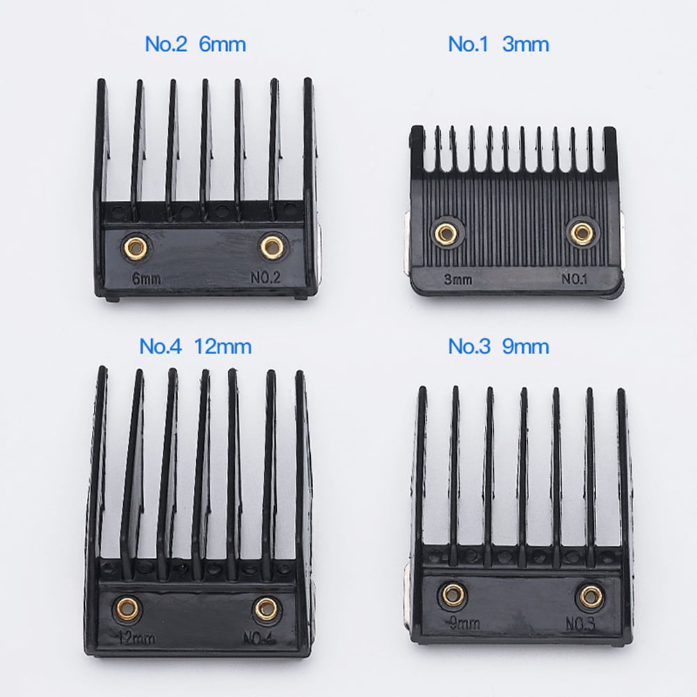 Movtotop Guide Combs,4Pcs Iron Hasp Limiting Comb Professional Hair Clipper Guide Combs Special ...