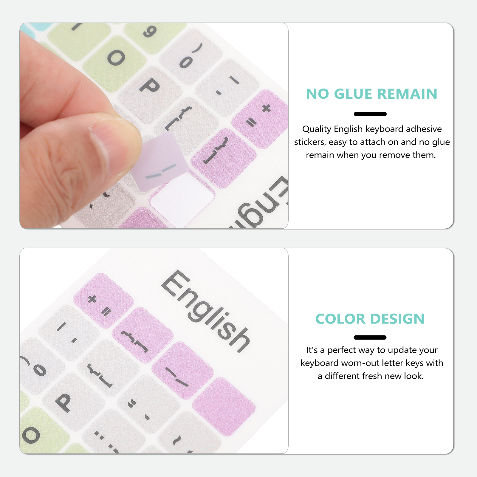 Amosfun Universal English Keyboard Sticker for Laptop Decor - Walmart.com