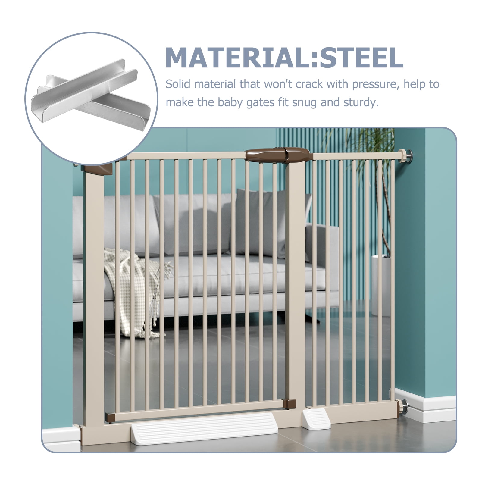 Movtotop Pet Gate,2Pcs Fence Reinforcement Groove Baby Gates Groove ...