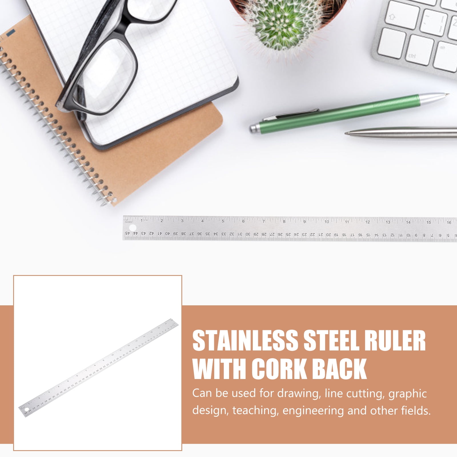 Amosfun Precision Measuring Tool Engineering Rulers Wood 2Pcs - Walmart.com