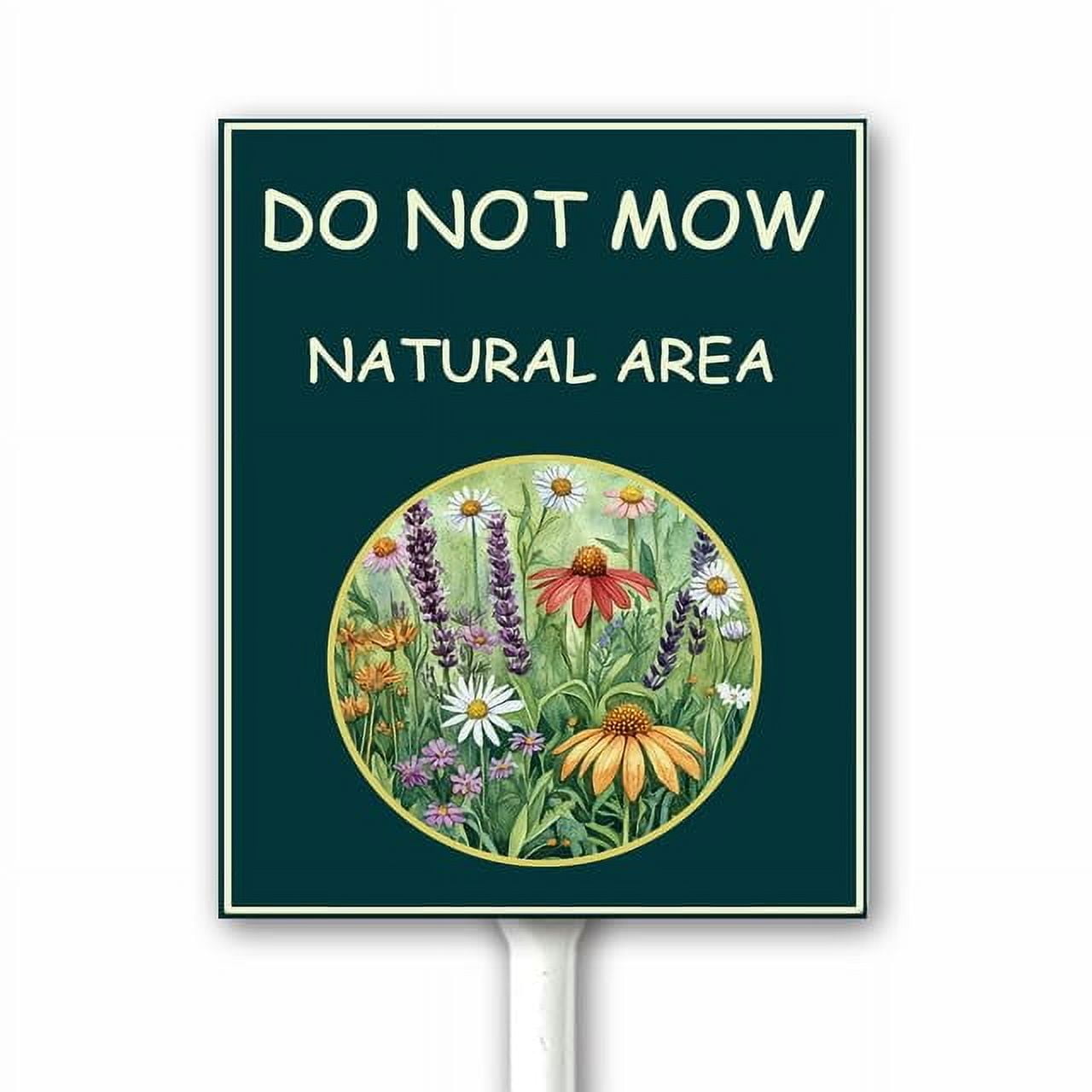 Do Not Mow Natural Area Yard Sign Wildlife Habitat Sign for Garden ...