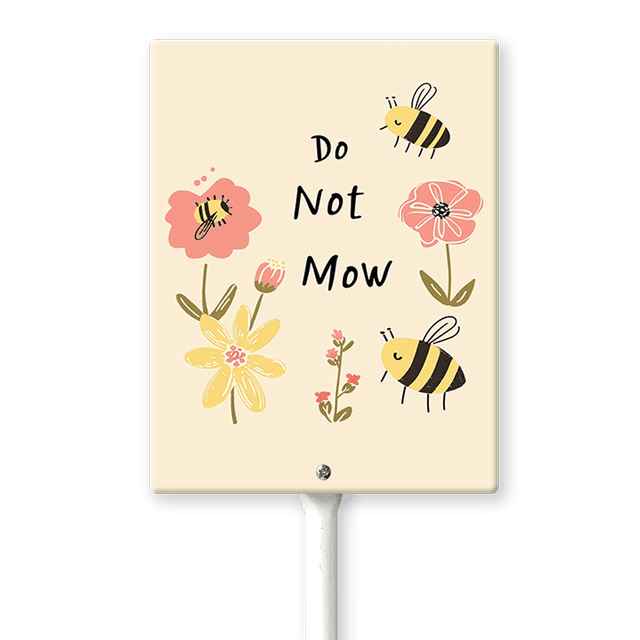 Do Not Mow Sign with Metal Stake 8 x 12 Inches No Mow May Yard Sign No ...