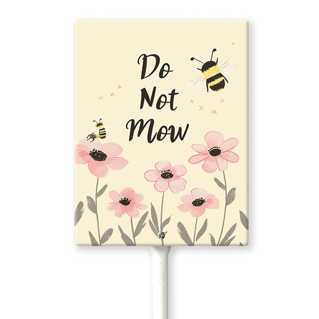 Do Not Mow Sign with Metal Stake 8 x 12 Inches No Mow May Yard Sign No ...