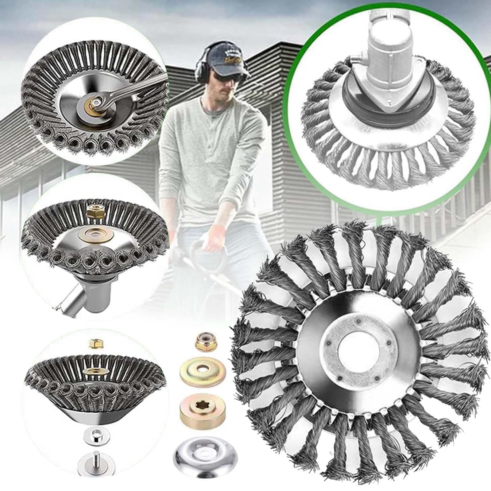 Mower Wire Trimmer Head 6 Inch Wire Wheel Weeding Head 8 Inch Wire ...