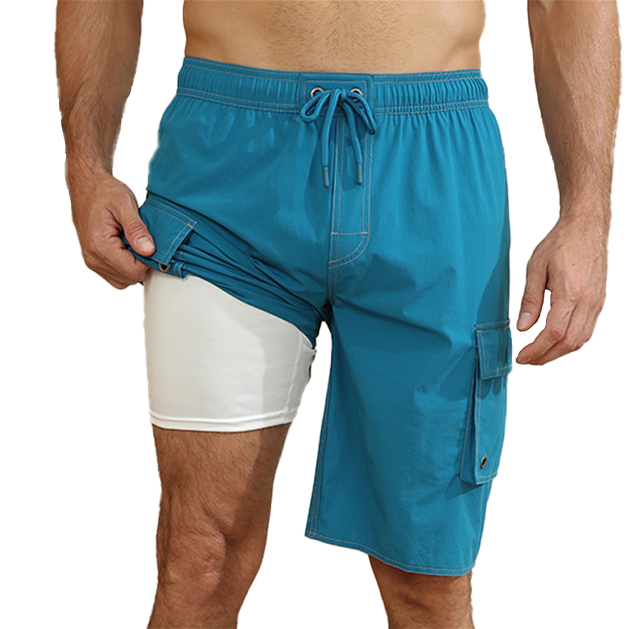 Mowujeit Men's Swim Trunks Quick Dry Beach Swim Shorts for Men with ...