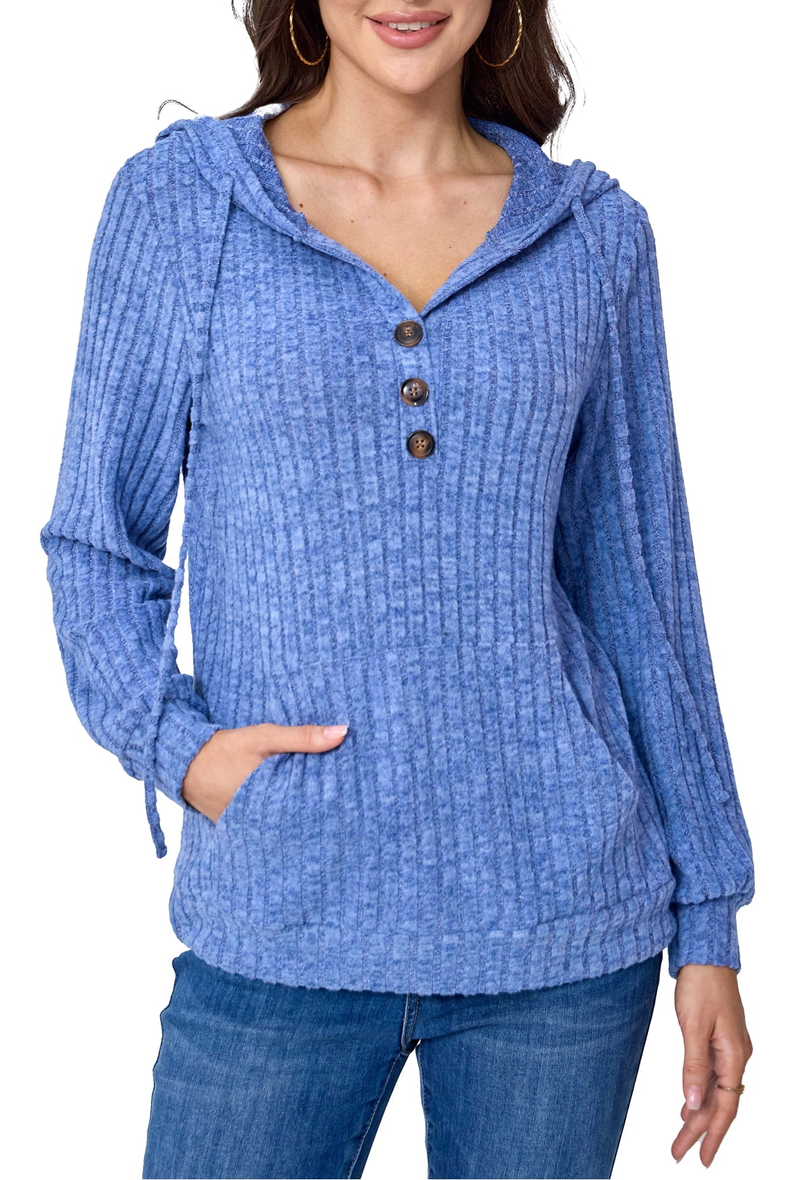 Women Long Sleeve Tops Fall Split T Shirts Fashion Loose Workout Tunics ...