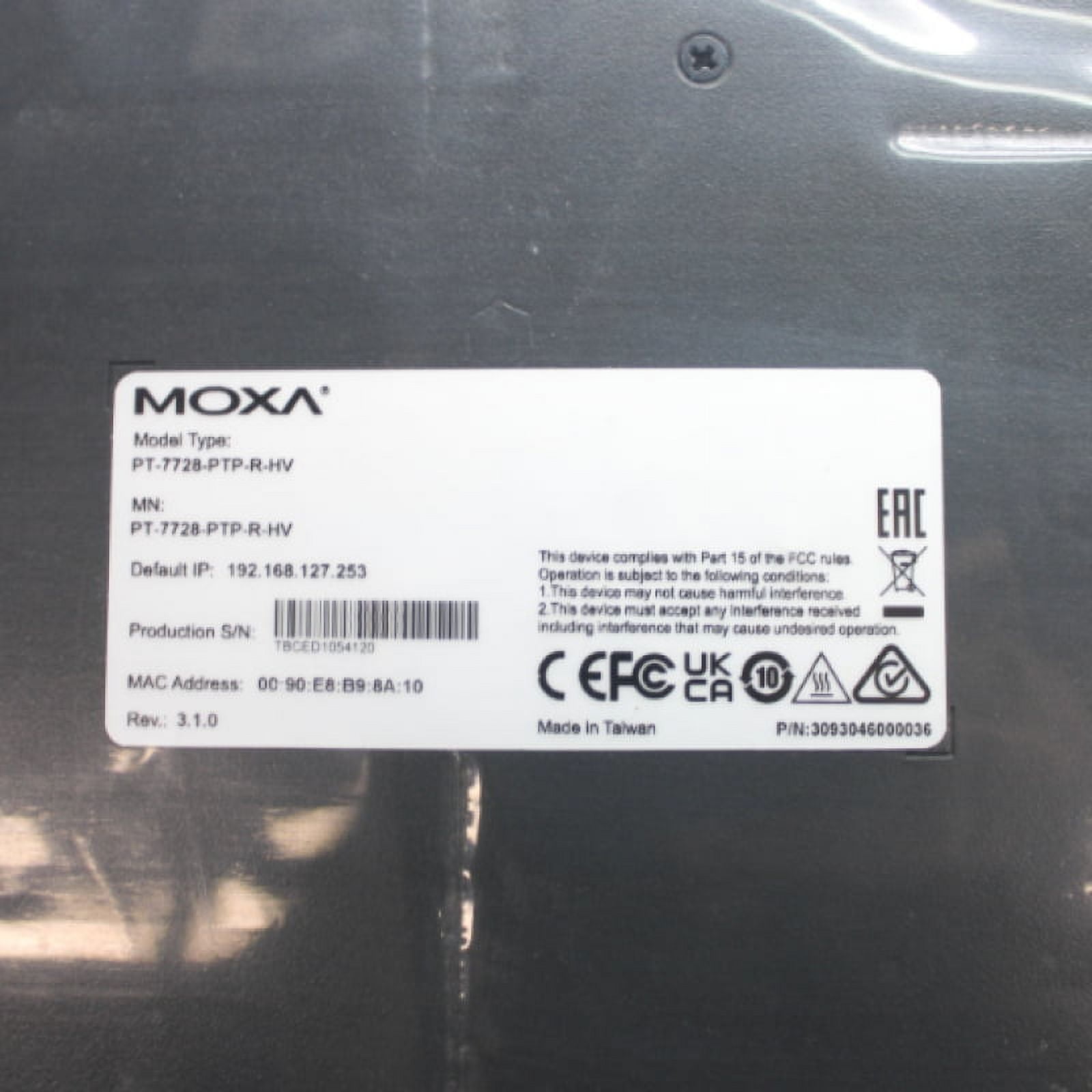 Moxa 28-Port Rack-Mount Managed Ethernet Switch PT-7728-PTP-R-HV ...