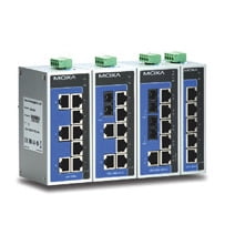 Moxa EDS-208A-M-SC-T, Ethernet Switch, Unmanaged, 8 Port, 1 Multi-Mode Port, SC Connector, Wide ...