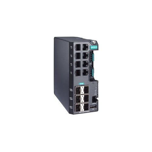 Moxa EDS-G4014-6QGS-HV-T, Managed Full Gigabit Ethernet switch with 8 ...