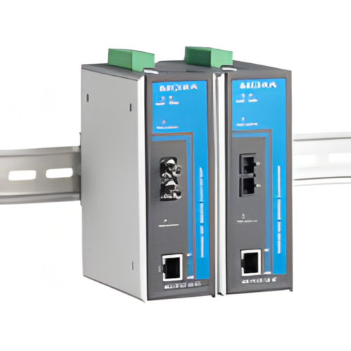 Moxa IMC-P101-M-ST-T, Industrial PoE Media Converter, multi mode, ST connector, -40 to 75 C ...