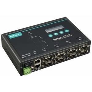 Moxa NPort 5650-8-DT-T, Desktop Device Server,8 port,RS-232/422/485,RJ-45,12-48VDC,-40 to 75C ...