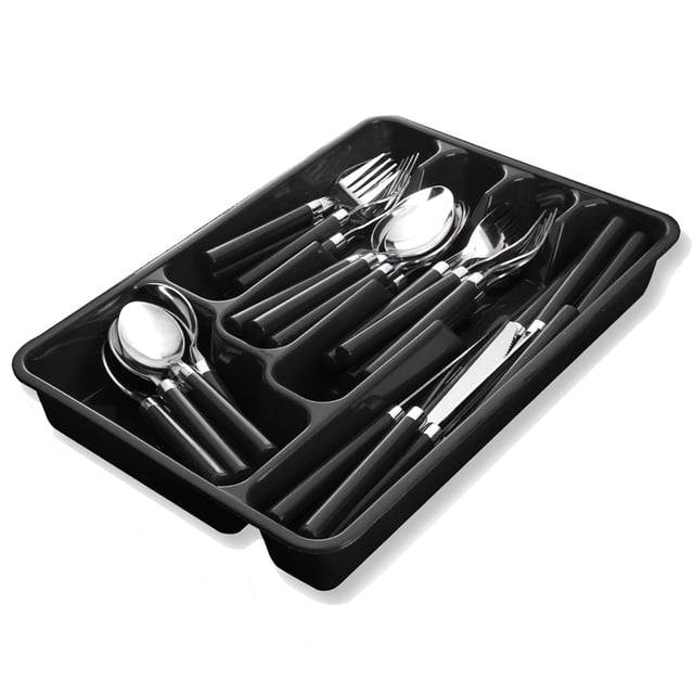 Moxinox Black flatware set, 48 Piece camping Silverware set with ...