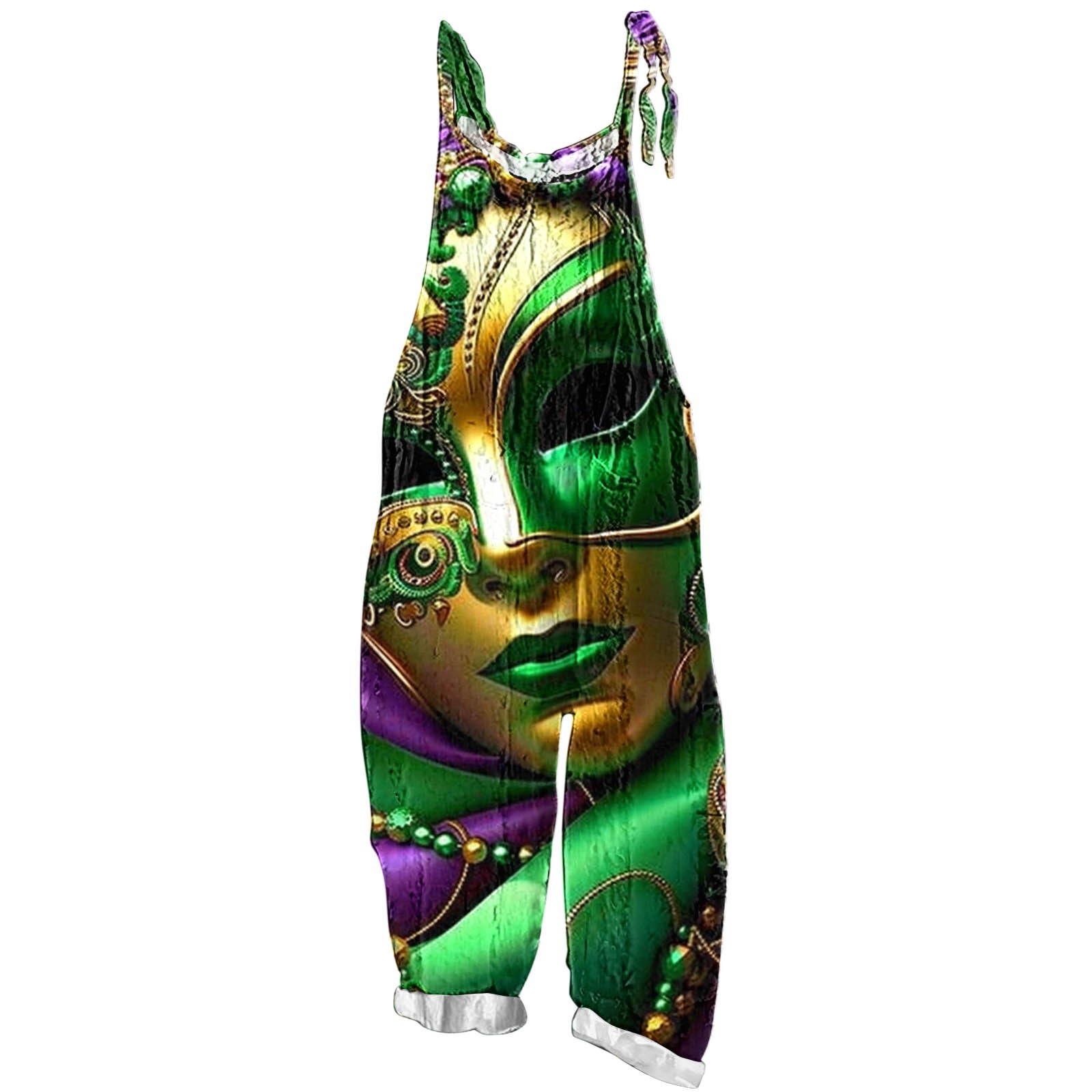 Moxiu Mardi Gras Overalls for Women Sparkly Sequin Glitter Sleeveless ...