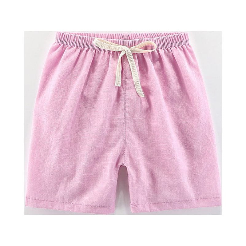 Moxiu Toddler Kids Baby Boy Girls Summer Shorts Cute Solid Color Linen ...