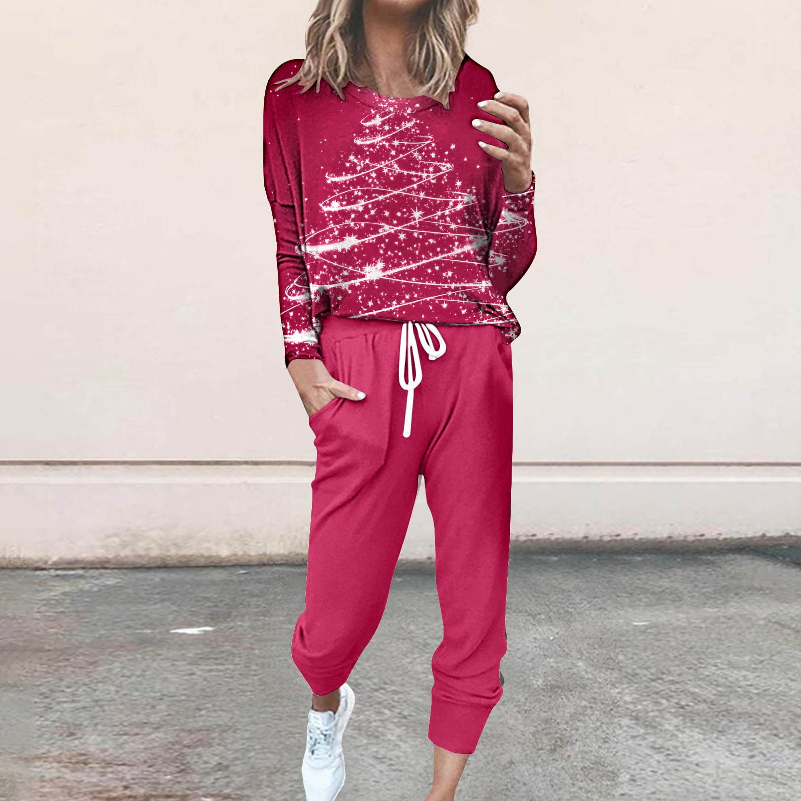 Moxiu Women's Christmas Track Suit,Lounge Sets for Women Sweatsuits ...