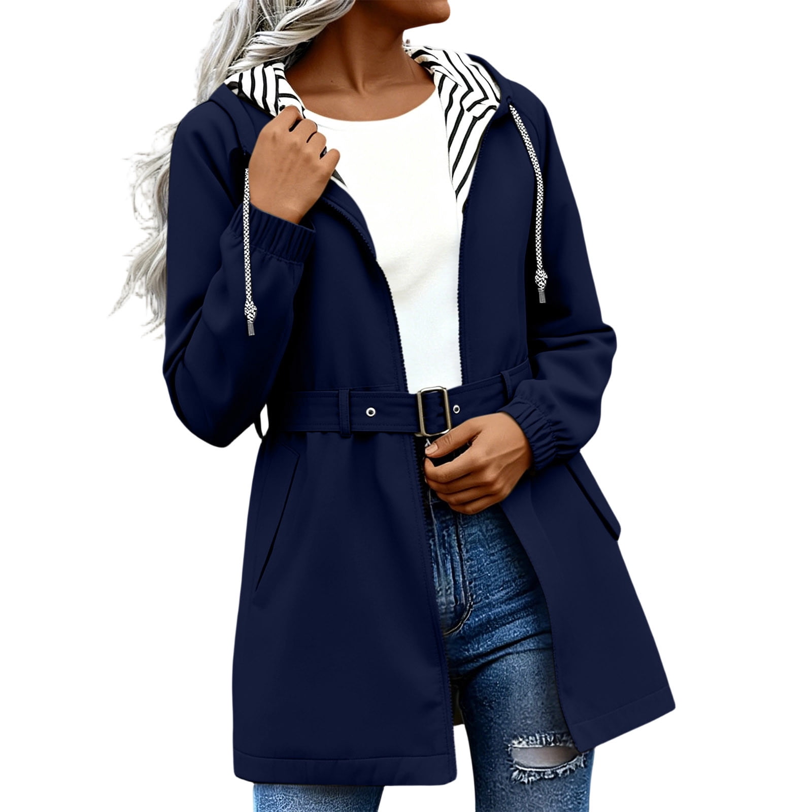 Moxiu Women's Raincoat Lightweight Waterproof Rain Jackets with Hood ...