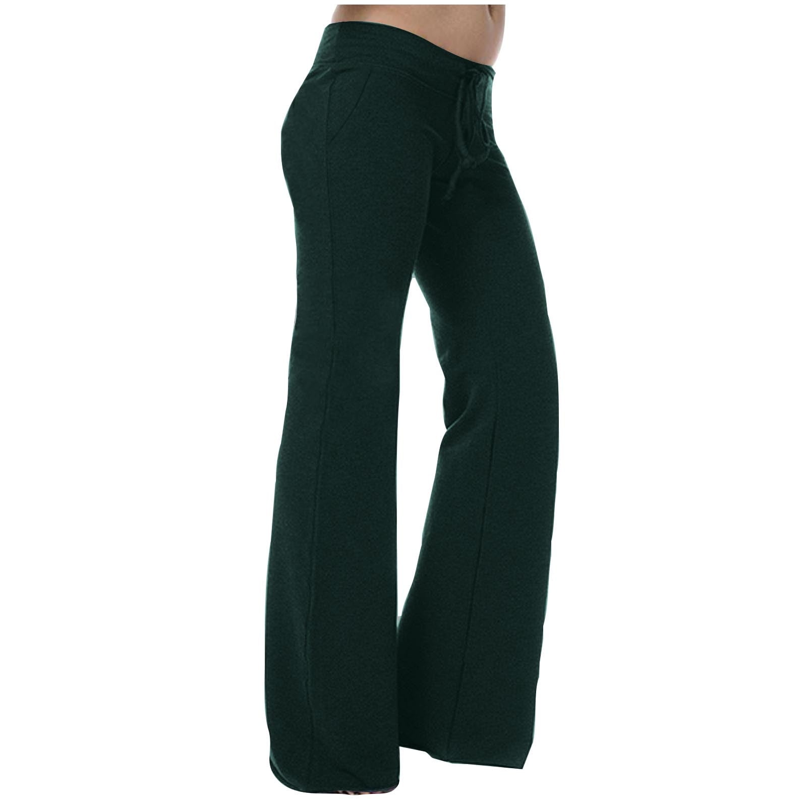 Moxiu Womens Cargo Pants Workout Stretch Waist Gym Pants With Pockets 7373