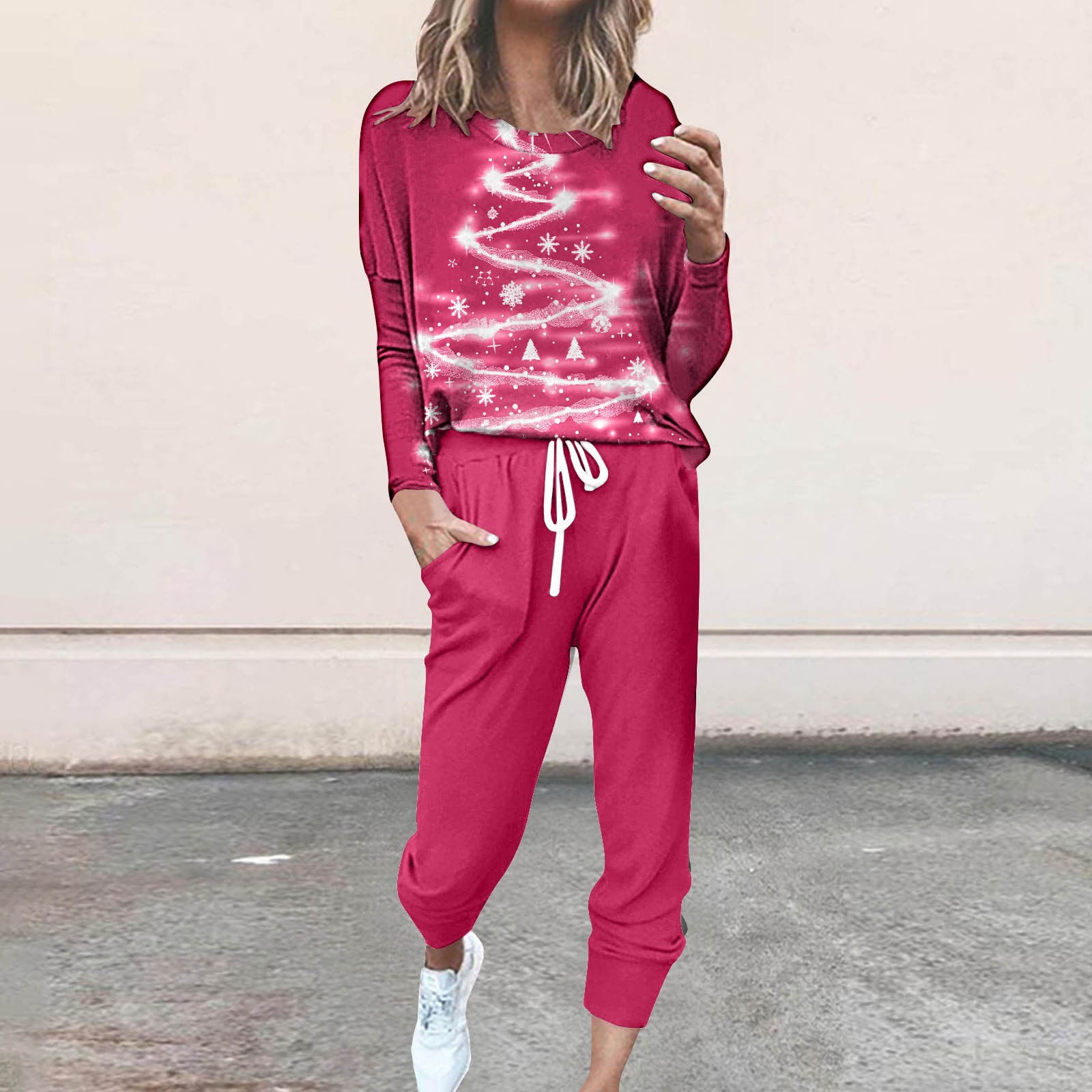 Moxiu Womens Christmas Tracksuit,Lounge Sets for Women Sweatsuits Sets ...