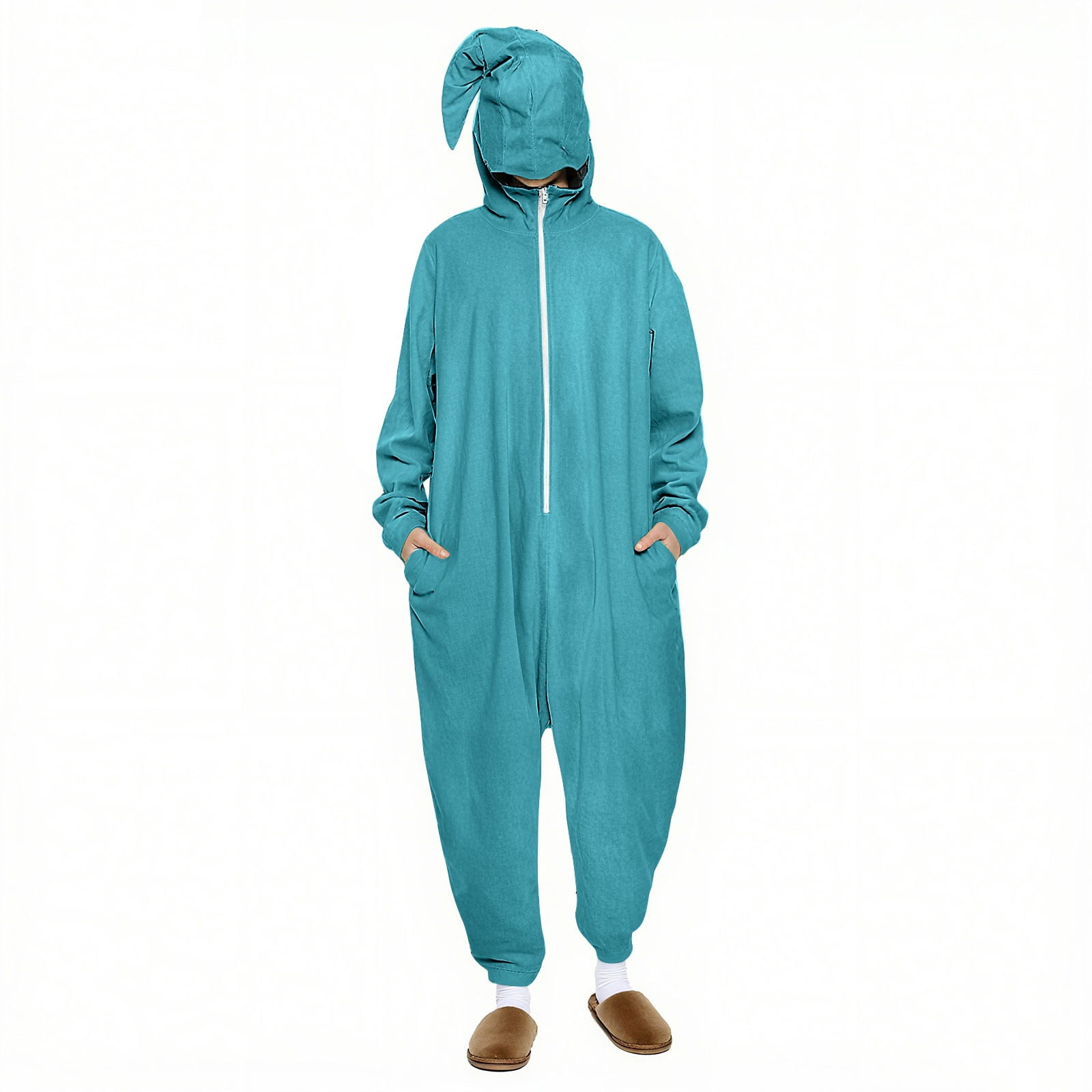 Moxiu Womens Halloween Onesie Pjs Half Zip One-piece Jumpsuits Romper ...