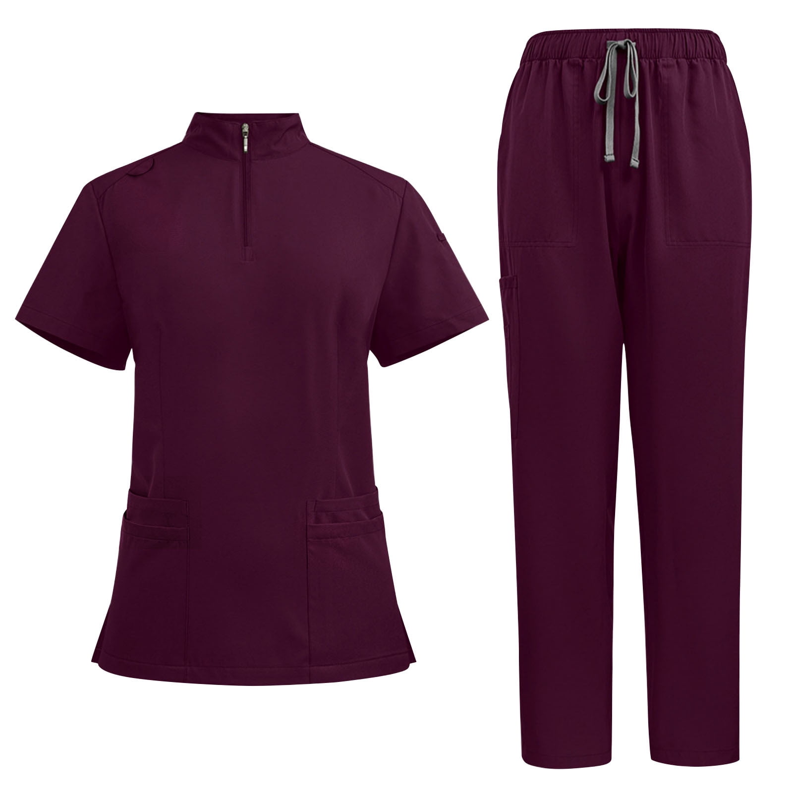 Moxiu Womens Stretch Scrub Sets Jogger Scrub Set Nursing Uniform ...