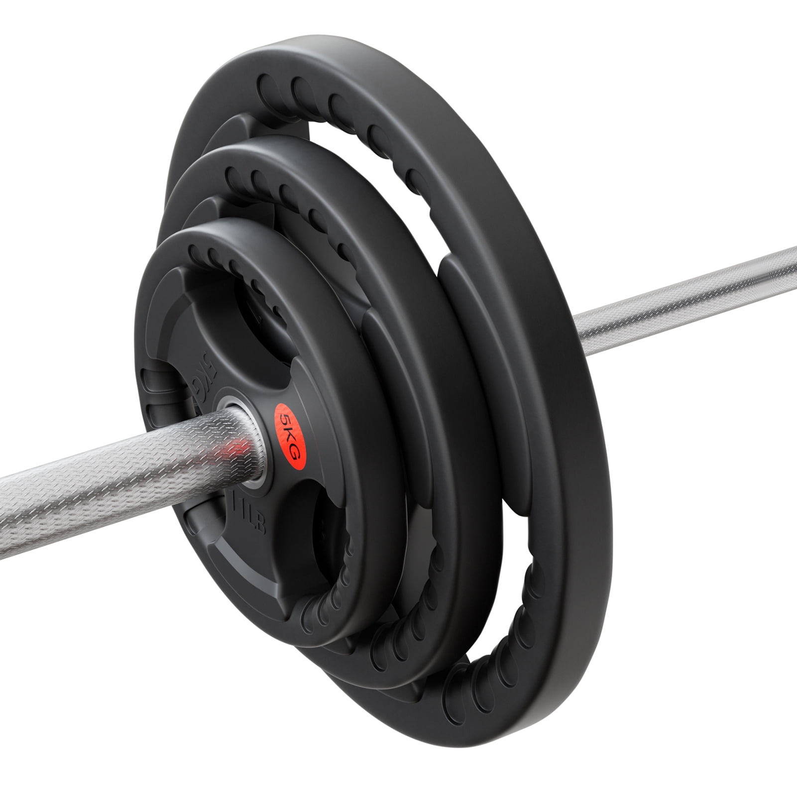 Moxufan 1 Pair Rubber Weight Plates,2-inch Grip Plate for Weightli ...