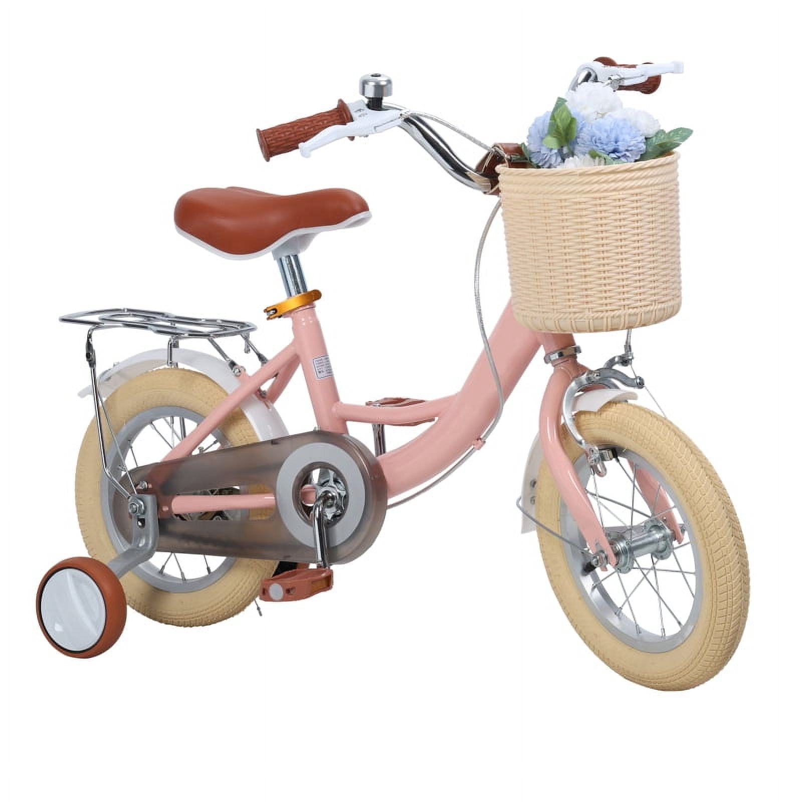 Moxufan 12 Inch Kids Bike,Children Bicycle with Assist Wheels,Storage ...