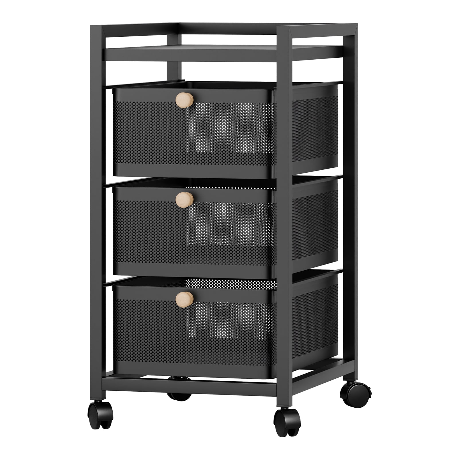 Moxufan 4 Tiers Slim Rolling Storage Cart,Fruit Vegetable Storage Cart ...