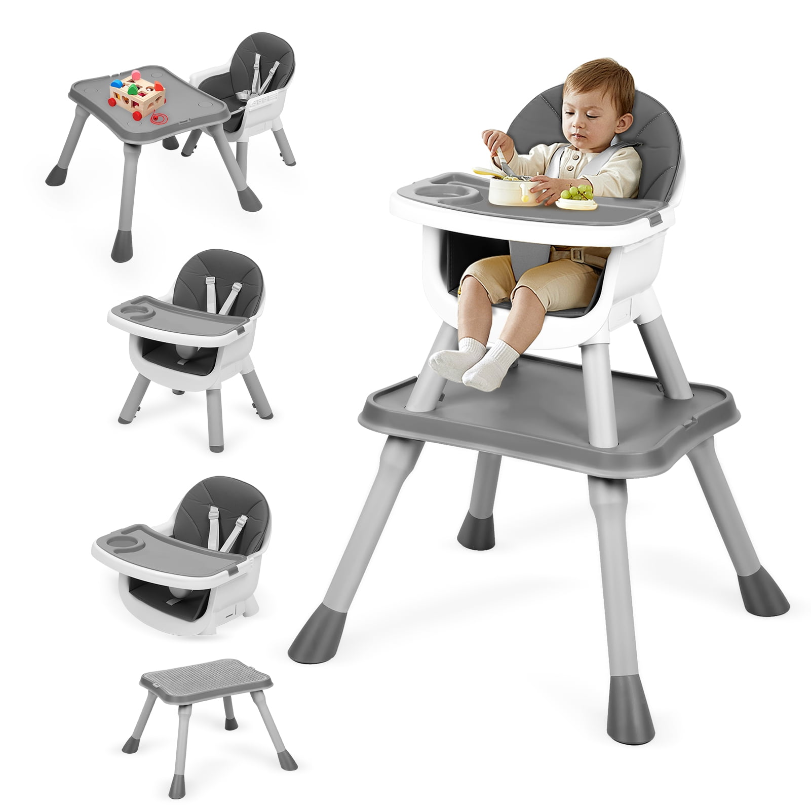 Moxufan Baby Highchair,6 in 1 High Chair for Babies and Toddlers,Height ...